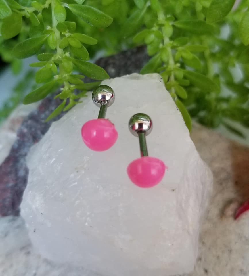 Media bola 5mm recina cierre rosca Fucsia – AB Acero